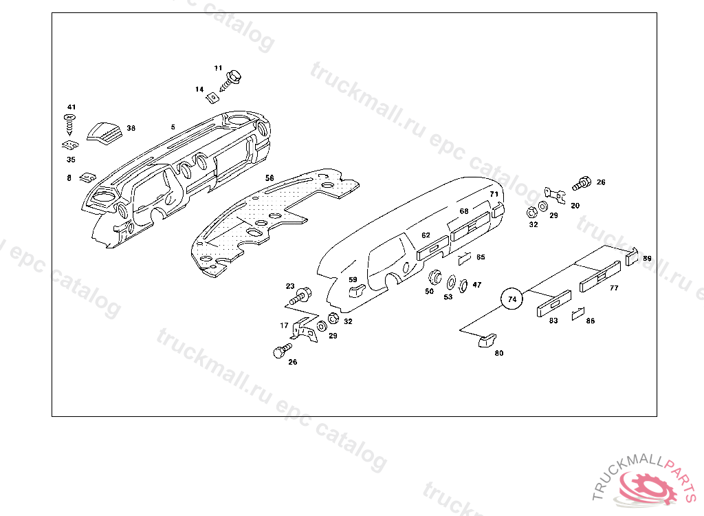 Схема Mercedes A1239940445 двигатель 230 E JAPAN 123.223