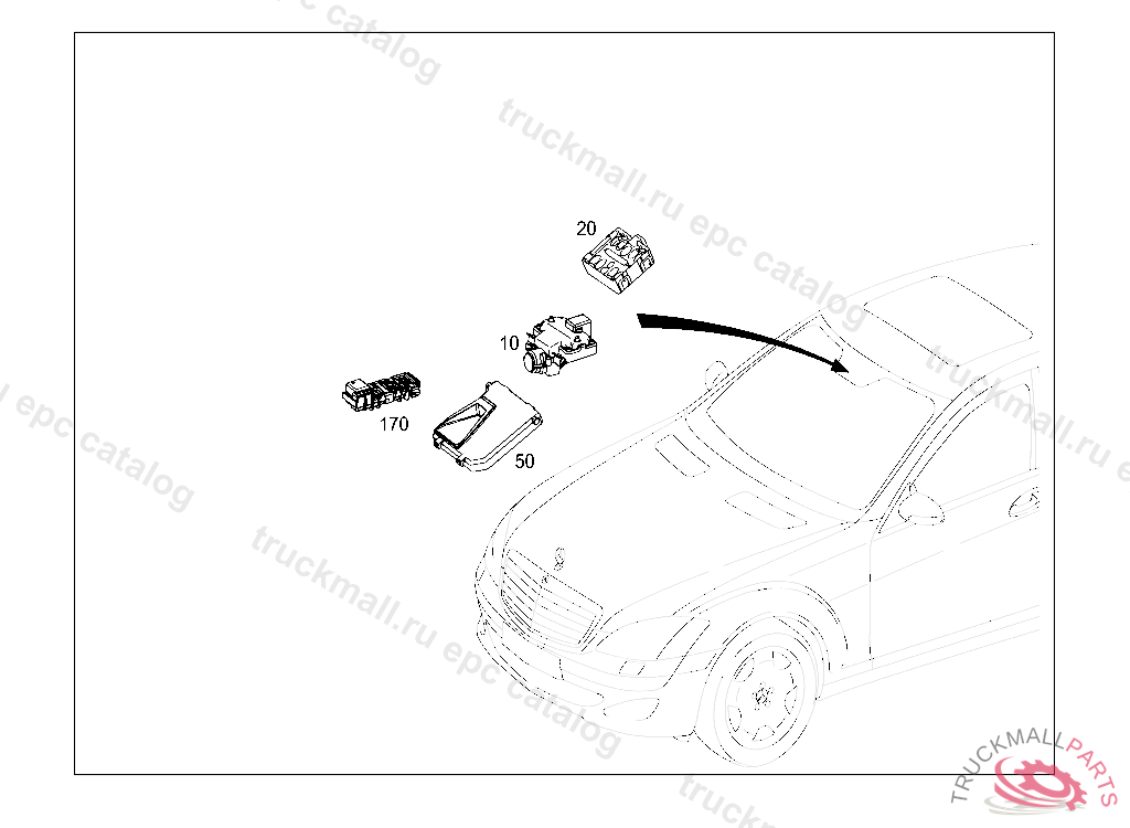 Схема Mercedes A2218205897 двигатель S 320 CDI 4MATIC / S 350 CDI ...