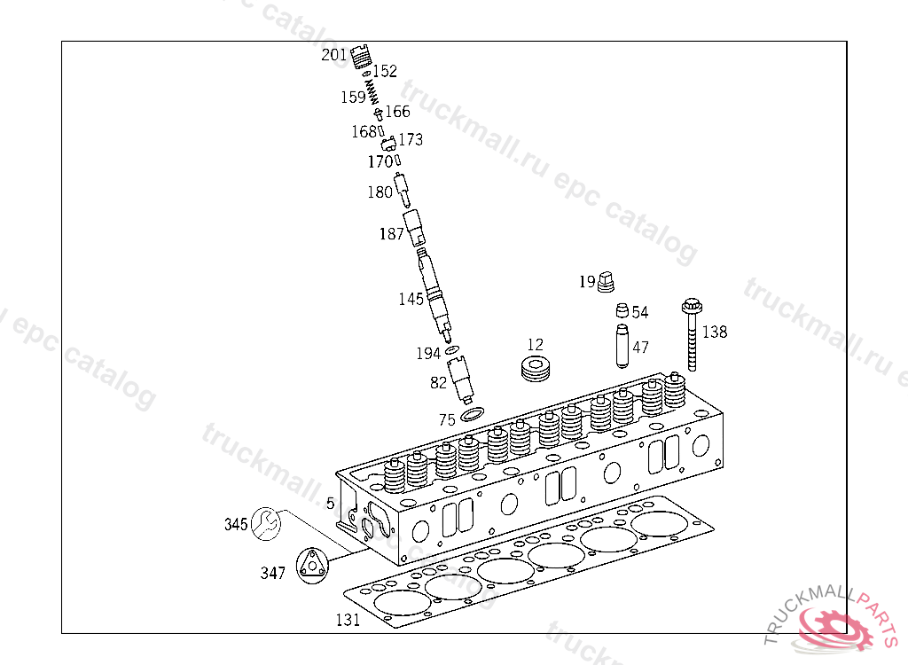 Схема Mercedes A0010171652 двигатель OM 366 A 377.940