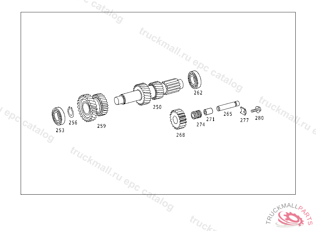 Схема Mercedes A0139810605 двигатель G 221-9 715.561 GETRIEBETEILE