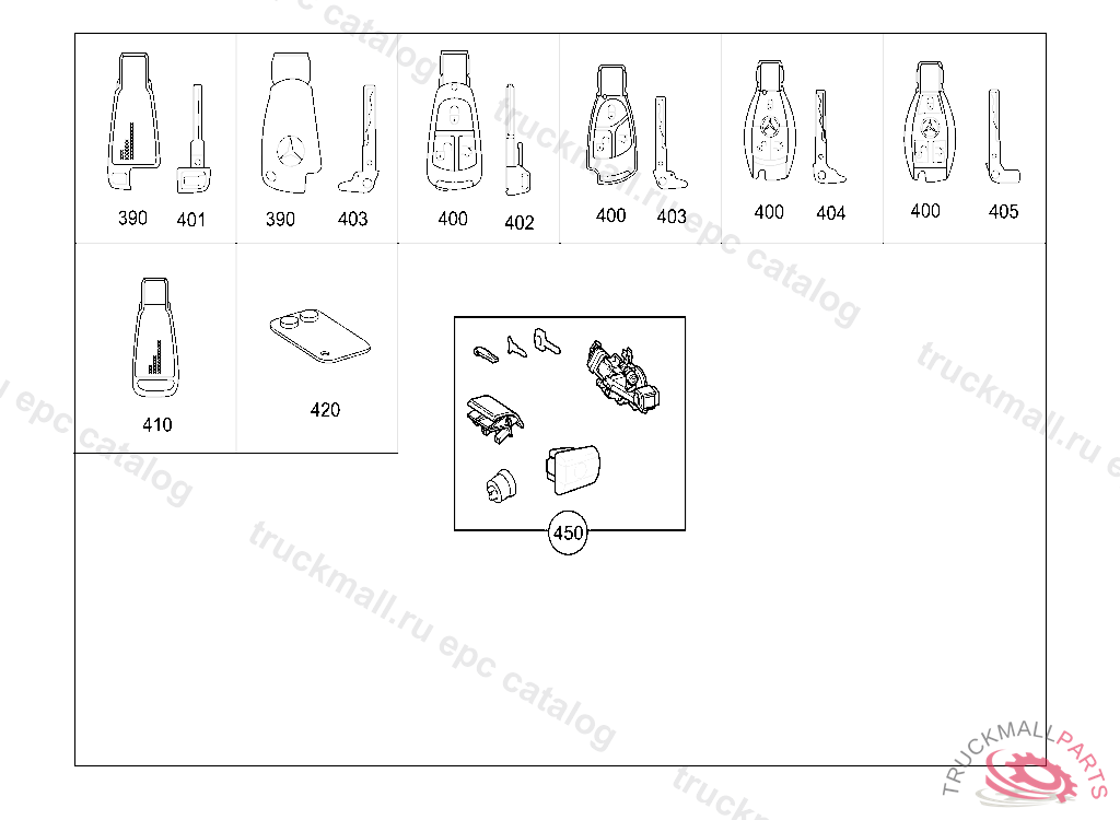 Схема Mercedes A0009050039 двигатель E 430 4MATIC 210.083 FROM MODEL ...