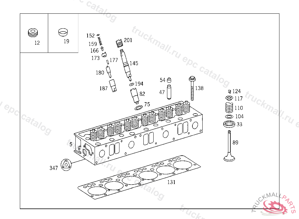 Схема Mercedes A0010179452 двигатель OM 366 LA 366.995 OM 366LA