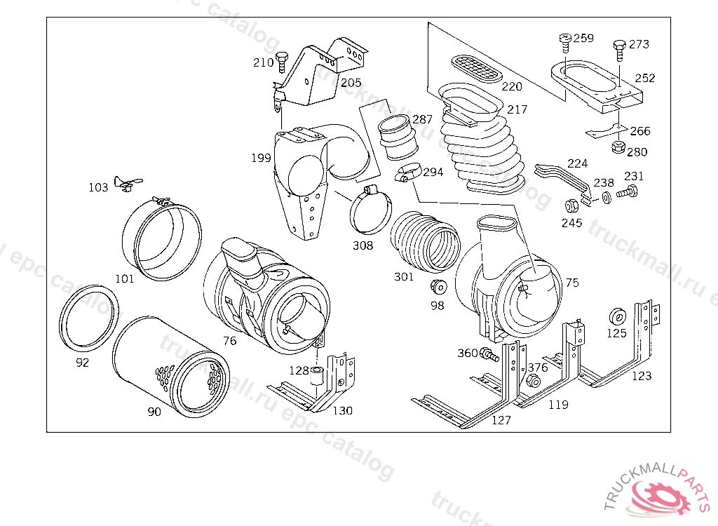 Схема Mercedes A6455280184 двигатель 1633,2433 620.046