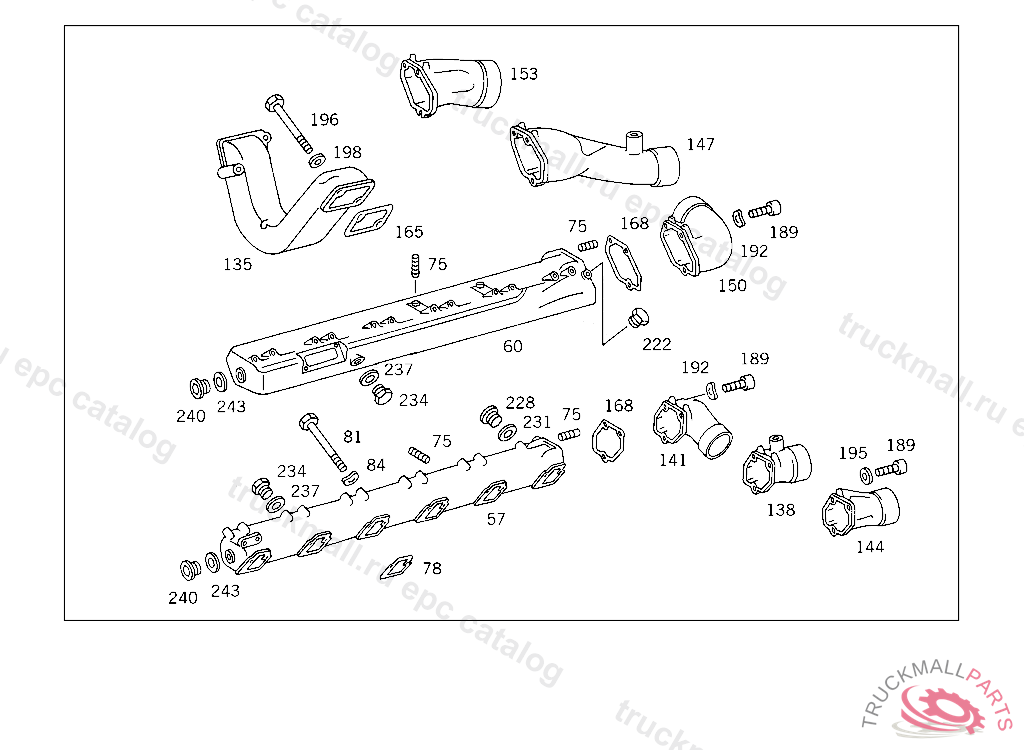 Схема Mercedes N000912010077 двигатель OM 407 407.901